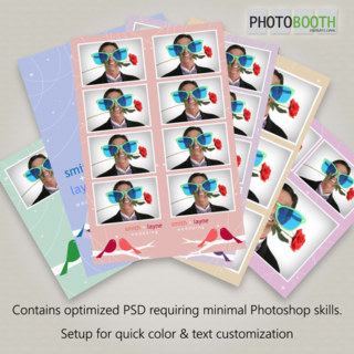 Love Birds Photo Booth Templates Set Breeze & Photoboof