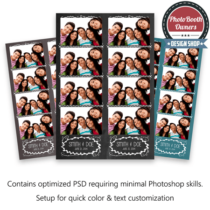 Chalkboard Strips Photo Booth Templates