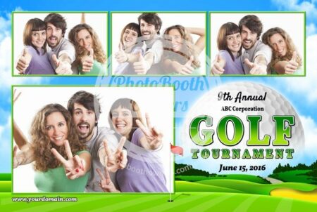 Golf Celebration Postcard Photo Booth Template