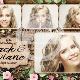 Rustic Floral Postcard Photo Booth Template
