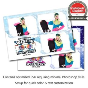 Winter Sport Event Postcard Photo Booth Template