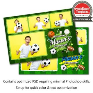 Sports Celebration Postcard Photo Booth Template