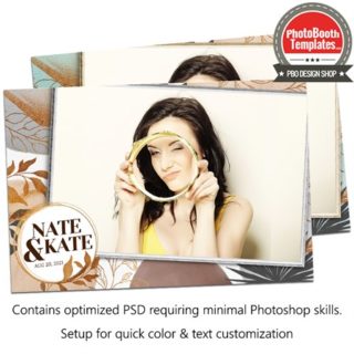 Glitter Floral Watercolor Photo Booth Template