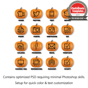 Spooktacular Halloween Celebration Buttons Photo Booth Templates