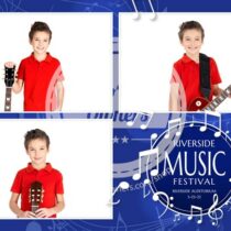 Music Celebration Postcard Photo Booth Template