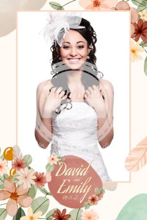 Boho Pastels Portrait Photo Booth Template