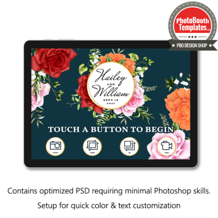 Vibrant Floral Wedding Surface Pro Welcome Screens
