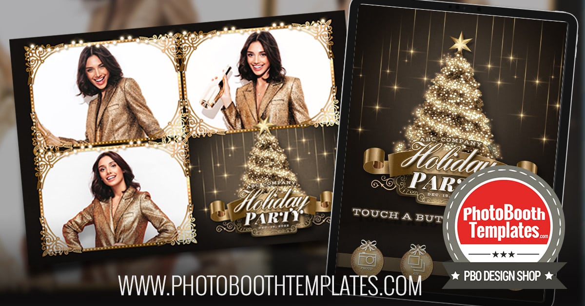 Christmas Tree Sparkle Photo Booth Theme Released | Photo Booth Templates