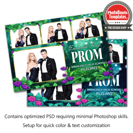 Enchanted Forest Event 4-pose Postcard Photo Booth Templates