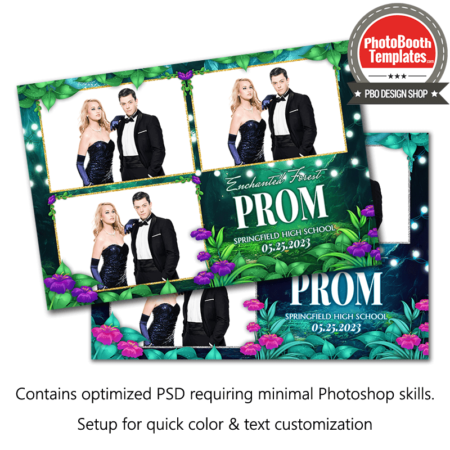 Enchanted Forest Event 3-pose Postcard Photo Booth Templates