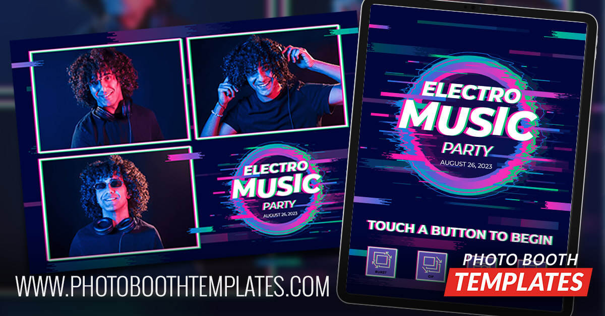Music Party Photo Booth Theme Released | Photo Booth Templates