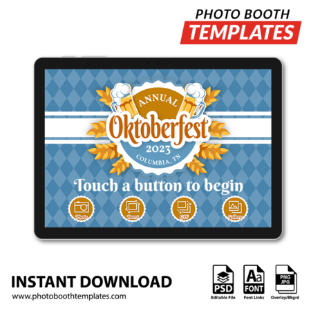 Oktoberfest Event PC Welcome Screens Photo Booth Templates