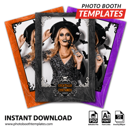 Horrifying Halloween Portrait Photo Booth Templates