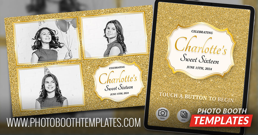 Metallic Glitter Photo Booth Theme Released | Photo Booth Templates