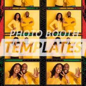 Juneteenth Celebration 4-up Strips Photo Booth Templates