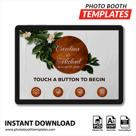 Woodland Romance PC Welcome Screens Photo Booth Templates