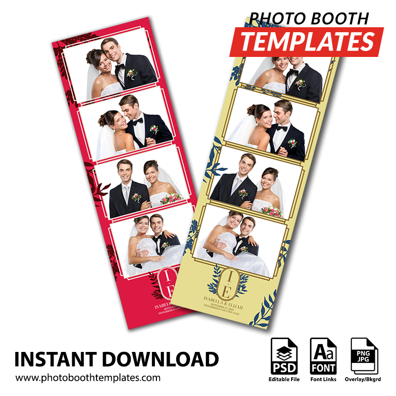 Ever Elegant 4-up Strips Photo Booth Templates