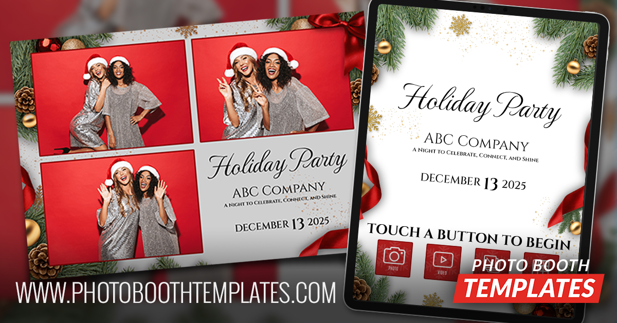 Romantic Tropics Photo Booth Template Theme - 12 Designs