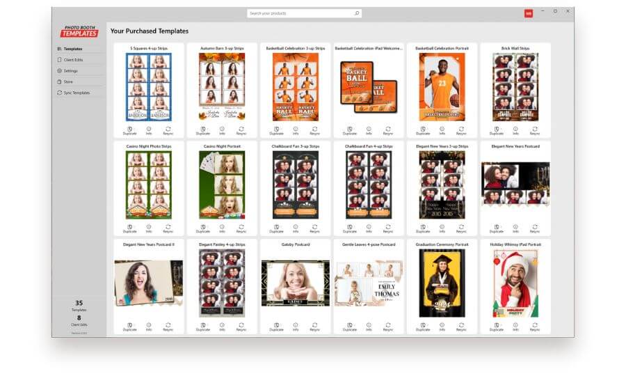 Free Templates Manager App | Edit Photo Booth Templates Fast