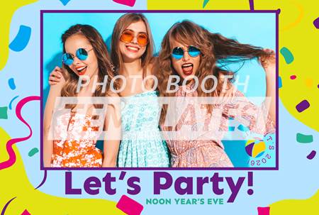 Noon Year's Eve Postcard Photo Booth Templates