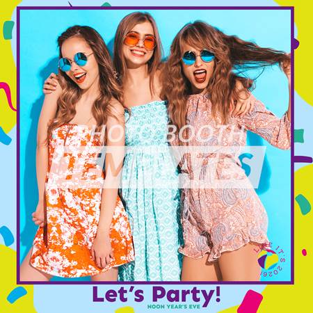 Noon Year's Eve Square Photo Booth Templates