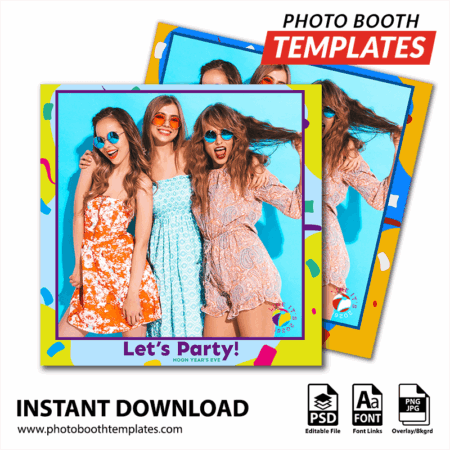 Noon Year's Eve Square Photo Booth Templates