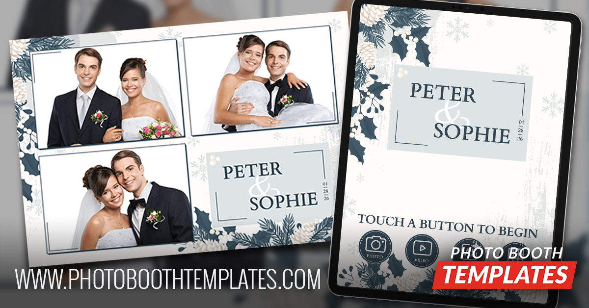 Winter I Do Photo Booth Templates Theme - 12 Designs