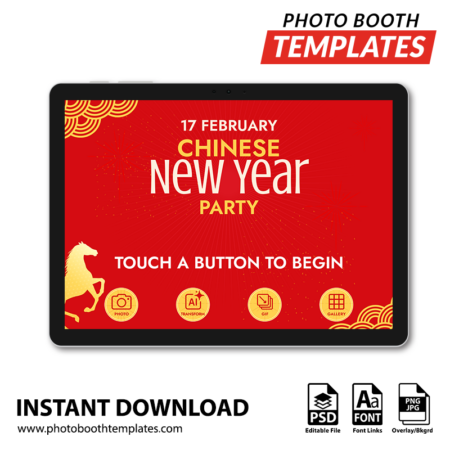 Fire Horse Rising PC Welcome Screens Photo Booth Templates